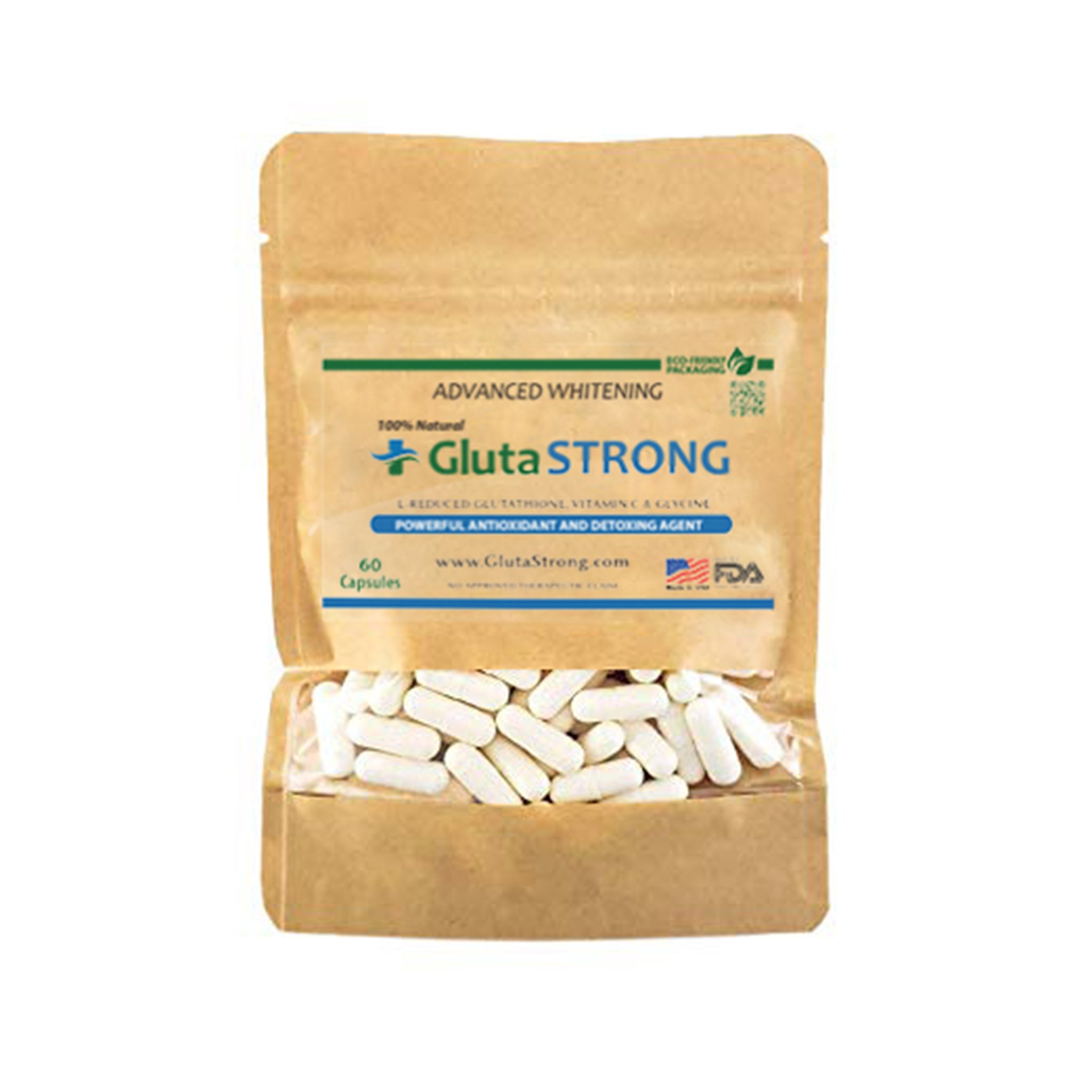 Gluta STRONG - L-Reduced Glutathione, Vitamin C & Glycine